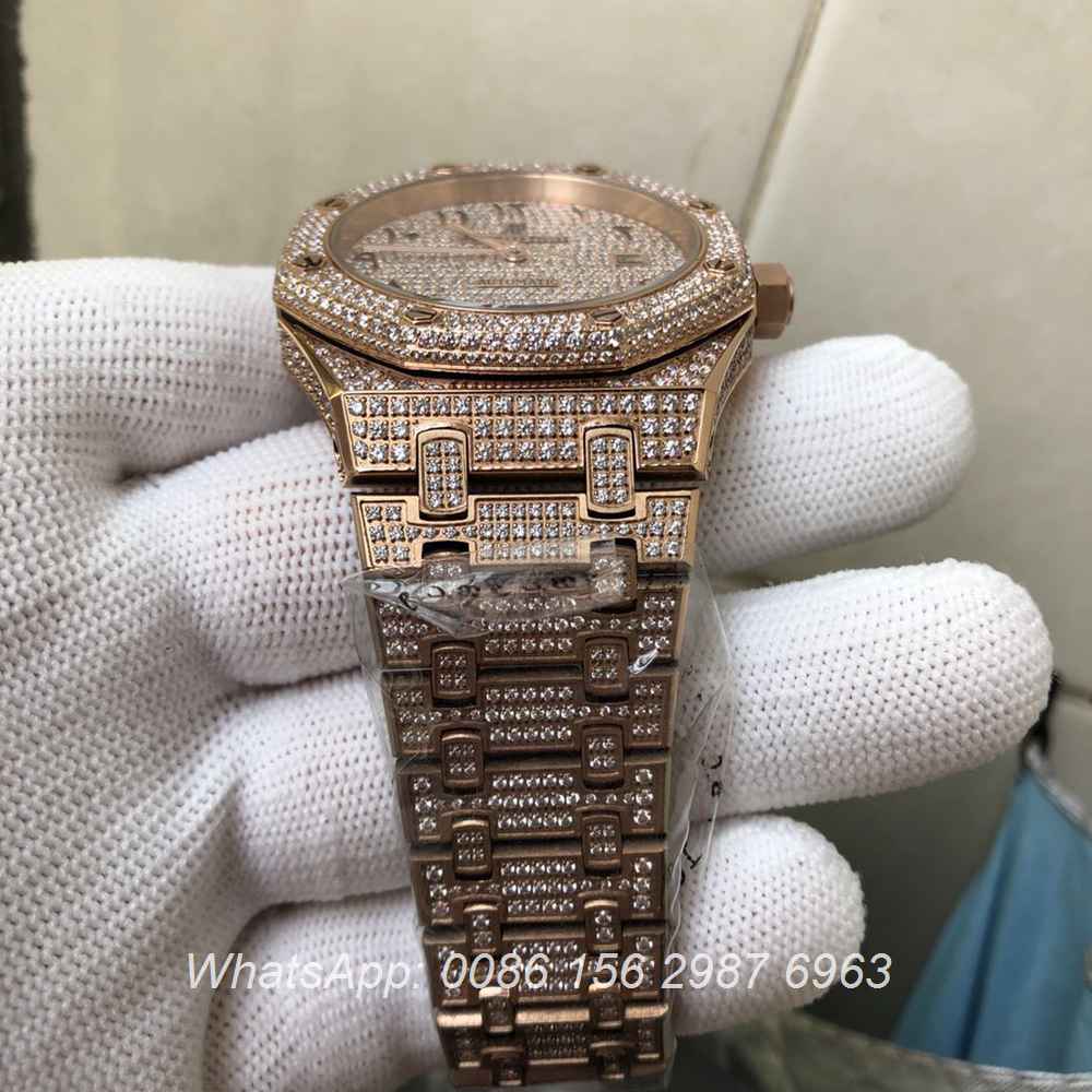 A200BL141, AP Diamonds rose gold Arabic numbers automatic AAA watch ...