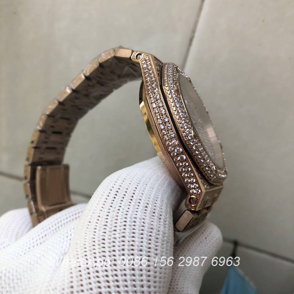 A200BL141, AP Diamonds rose gold Arabic numbers automatic AAA watch ...