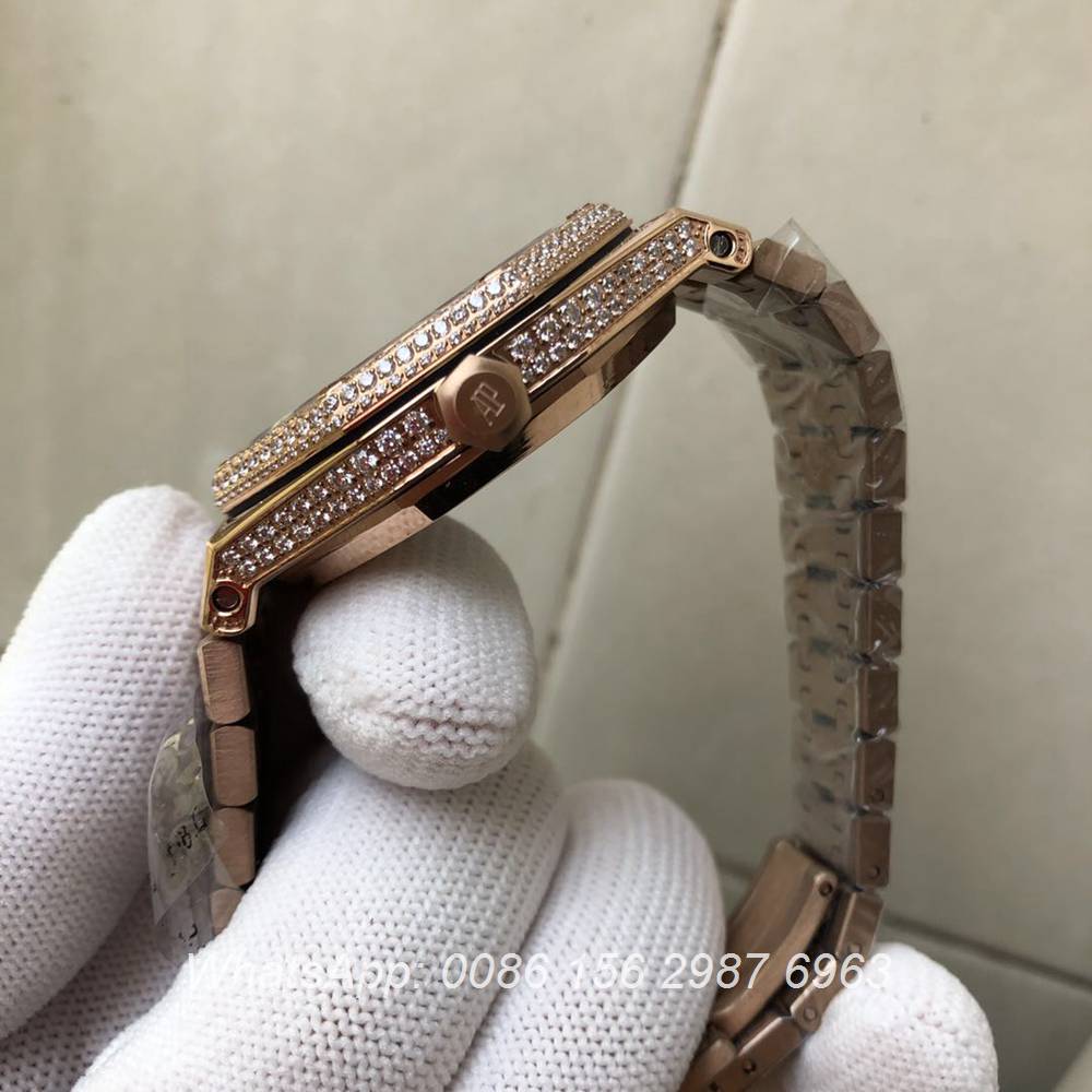 A200BL141, AP Diamonds rose gold Arabic numbers automatic AAA watch ...