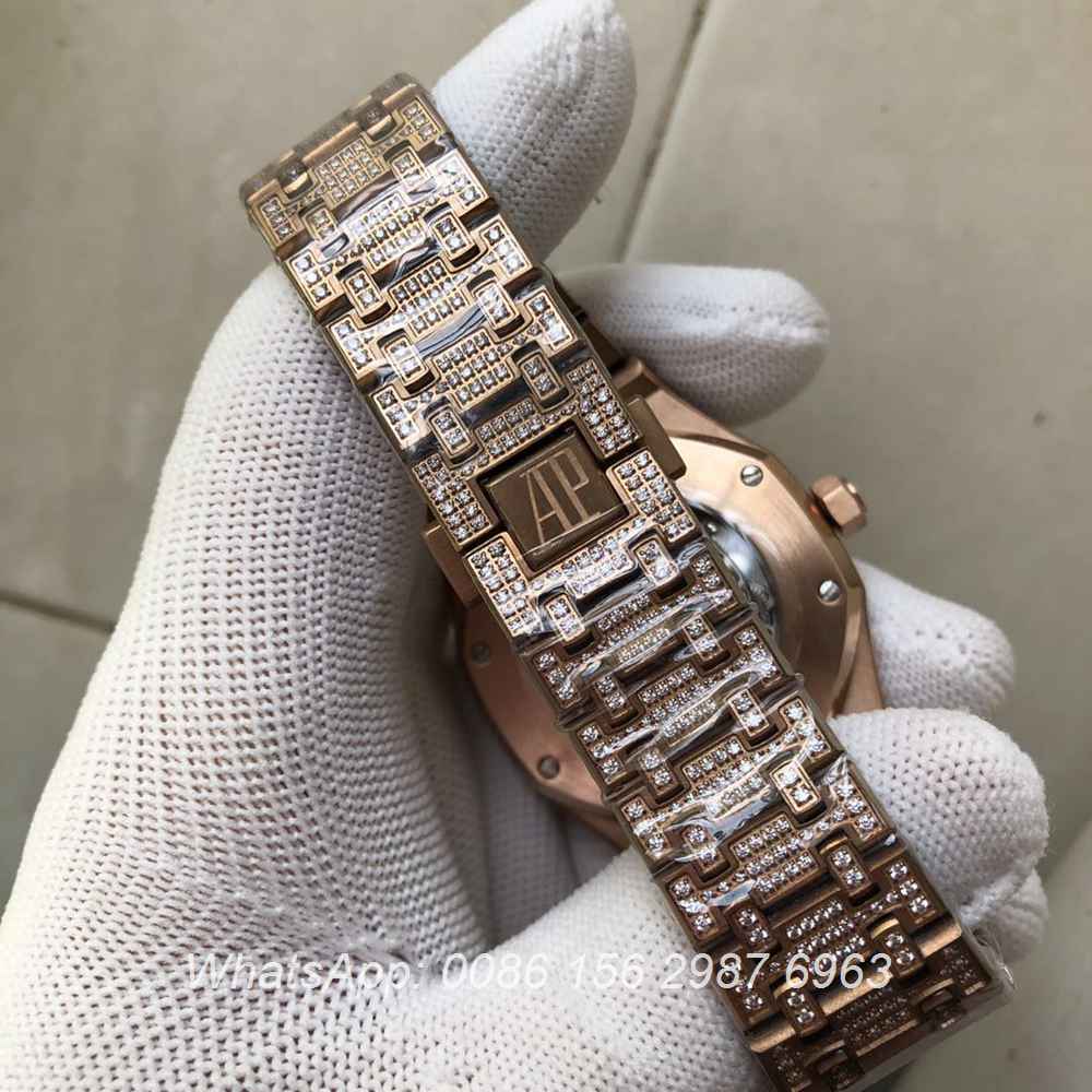 A200BL141, AP Diamonds rose gold Arabic numbers automatic AAA watch ...