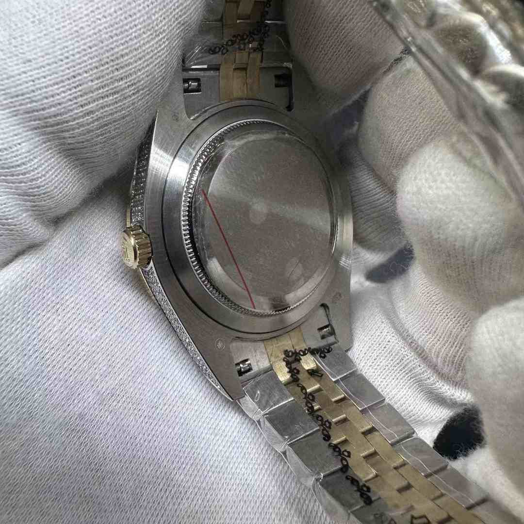 Rolex Datejust AAA full diamonds Yellow gold 2tone case 41mm Diamonds ...