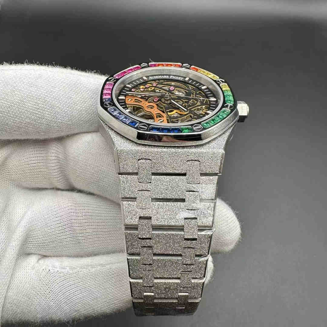 AP Royal Oak AAA+ automatic Frosted silver case 42mm Skeleton dial ...